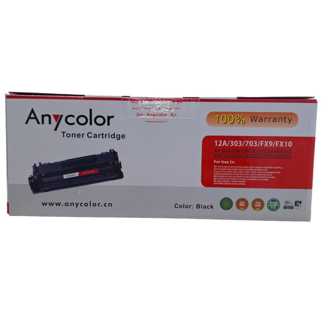 AR-12A/303/703/FX9/FX10 Toner Universal Q2612A / CRG303 / CRG703 / FX9 / FX10 Marca ANYCOLOR ...